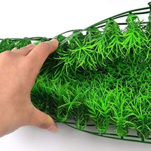 Saycker Aquarium Grass Mat,Fake Artificial Aquarium Grass Ornament Turf Aquatic Grass Lawn,Fish Tank Grass Landscape Decoration,25cm x 25cm