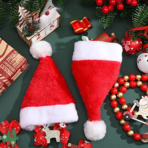 8 Pcs Pet Christmas Hats Dog Cat Christmas Santa Hats Holiday Pet Costumes Plush Santa Hat Pet Christmas Photo Props for Puppy Kitten Small Cats Dog