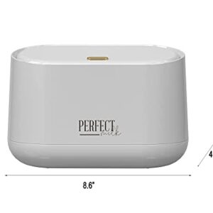 Mini Trash Can Tiny Garbage Can with Lid Modern High-Luxury Design Countertop Garbage Can for Desk ,Counter, Tabletop, 0.5 Gallon Trash Bin (White)