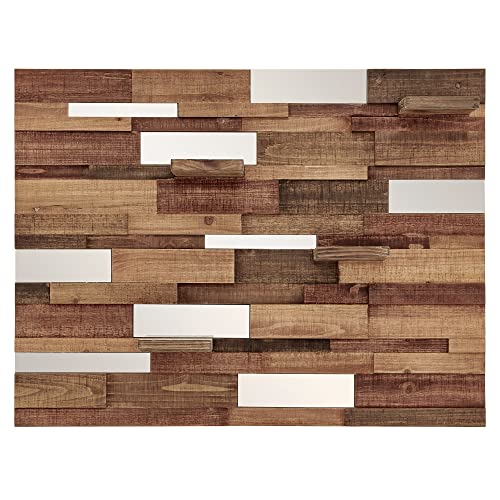 FirsTime & Co. Brown Barley Pallet Mirrored Wall Shelf, Wall Mounted Floating Shelf for Bedroom, Kitchen, Living Room, Bathroom, Home Office, Wood, 39.5 x 6.25 x 30 inches, 30 in. x 39.5 in. (70430)