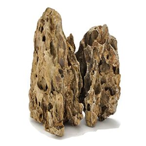 lifegard aquatics dragon ohko aquascaping rocks 15 lbs kits, brown, (r480055wt)