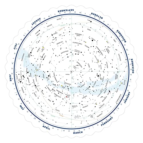 Tirion Double-Sided Multi-Latitude Planisphere Night Sky Star Map Guide for Astronomy