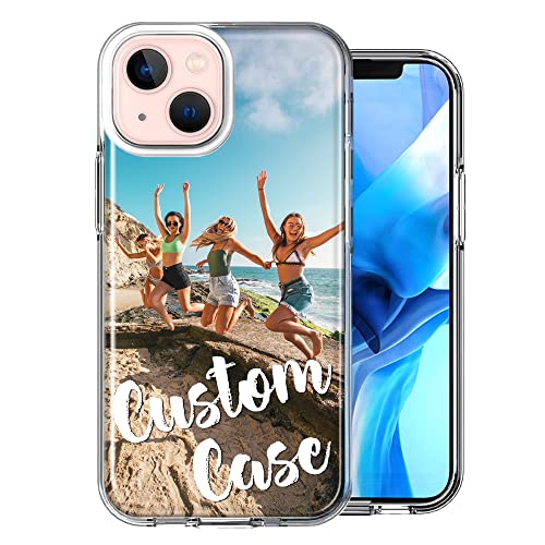 Personalized Custom Double Layered Phone Case for Apple iPhone 13 6.1 inch ONLY - Design Your Own Perfect Custom Picture Photo Case