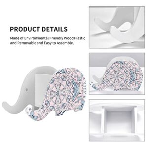 Xwyzy Elephant Pencil Holder with Mobile Phone Holder Desktop Storage Pencil Mobile Phone Holder Bracket