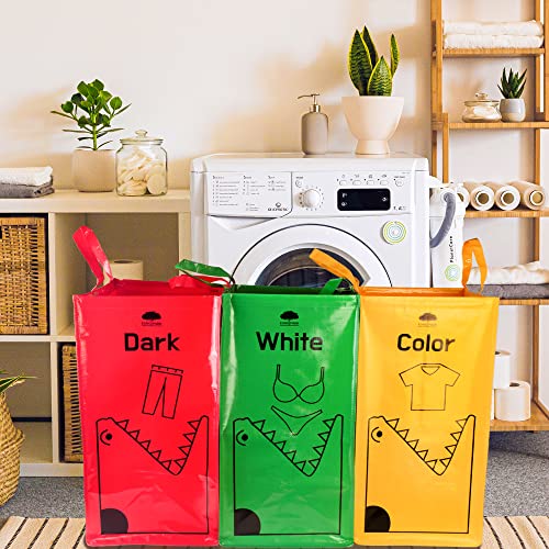 3 Set Recycling Bin Bags, Recycling Bins&Laundry Basket, Reusable Recyclable Bin for Kitchen, Recycle Waterproof Container(3 Set)