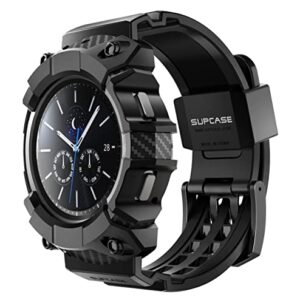 SUPCASE Unicorn Beetle Pro Series Rugged Protective Case with Strap Bands for 46 mm Galaxy Watch 4 (2021 Release), Black