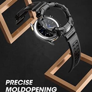 SUPCASE Unicorn Beetle Pro Series Rugged Protective Case with Strap Bands for 46 mm Galaxy Watch 4 (2021 Release), Black