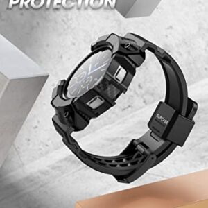 SUPCASE Unicorn Beetle Pro Series Rugged Protective Case with Strap Bands for 46 mm Galaxy Watch 4 (2021 Release), Black