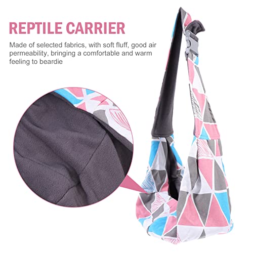 balacoo Reptile Carrier Sling Adjustable Bearded Dragon Carrier Bag Pouch Holder for Travel Reptile Small Animals Pets Clothes Tank Accessories