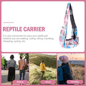 balacoo Reptile Carrier Sling Adjustable Bearded Dragon Carrier Bag Pouch Holder for Travel Reptile Small Animals Pets Clothes Tank Accessories