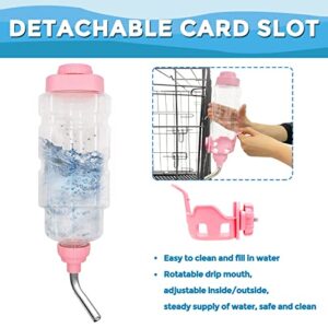 Vannon Dog Water Dispenser for Cage Leakproof Crate Auto Feeding Water Bottle for Dogs & Rabbits Pet Nozzle Diameter: 12mm, Top Fill, BPA Free