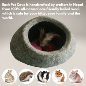 Guinea Pig Hideout, Hamster Bed, Guinea Pig Bed, Dwarf Rabbit Bed, Bearded Dragon Bed, 100% Pure Wool Handmade, Hideout for Chinchilla Cave Bed for Small Pet Animal House Accessories