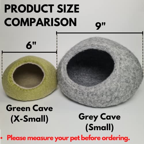 Guinea Pig Hideout, Hamster Bed, Guinea Pig Bed, Dwarf Rabbit Bed, Bearded Dragon Bed, 100% Pure Wool Handmade, Hideout for Chinchilla Cave Bed for Small Pet Animal House Accessories