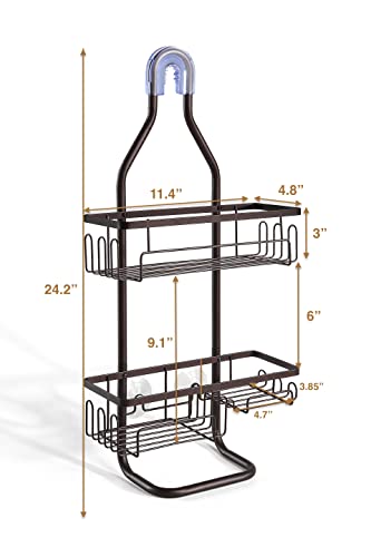 SunnyPoint Sturdy Tubing Structure Bathroom Hanging Shower Head Caddy Organizer (Standard, ORB)