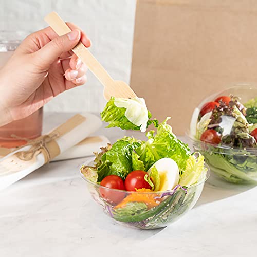 Restaurantware Thermo Tek 12 oz Clear Plastic Sphere Salad Container - with Dome Lid - 5 1/4" x 5 1/4" x 4 1/2" - 50 count box