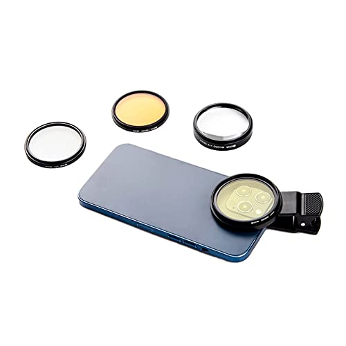 Orphek Extra Wide Coral Lens – Kit for DSRL 52mm and All Smartphones – 4 Included: Macro, CPL 52mm Polarized, 15,000k Orange, 20,000k Yellow – Lens Made of Glass – for Better Photography!