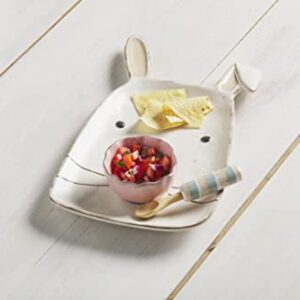 Mud Pie Bunny Chip and Dip Set, 14" x 8"