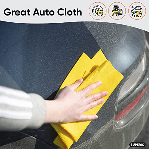 Shammy Towel for Car, Super Absorbent Chamois Cloth for Car Drying, Multi-Purpose Scratch Free for Home, Bathroom, Kitchen, Pets, Cars, Truck Boat, Machine Washable, Lint Free, 30 Pack