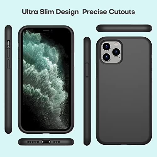 CellEver Ultra Durable Silicone Case for iPhone 11 Military Grade Drop Protection [3 Layers & Double Coated] [Slim Fit] Shockproof Lightweight Cover with Soft Microfiber Lining 6.1 Inch, Black