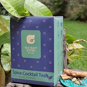 Go Get Chai Spice blend tea with Ashwagandha, Clove, Cinnamon, Ginger, Pepper. Vegan. No plastics. Black Tea. No preservatives. All natural. Chai tea. 2.2 lbs