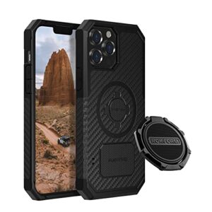 rokform - iphone 13 pro max rugged case + twist lock sport ring stand & grip (roklock series)