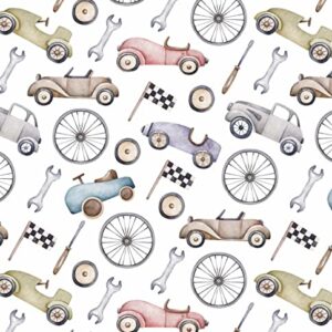 Stesha Party Race Car Birthday Gift Wrapping Paper - Folded Flat 30 x 20 Inch - 3 Sheets