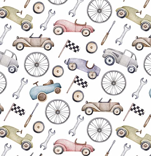 Stesha Party Race Car Birthday Gift Wrapping Paper - Folded Flat 30 x 20 Inch - 3 Sheets