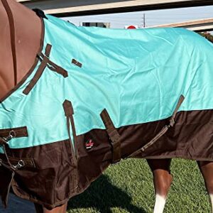 HILASON 1200D Turnout Light Winter Waterproof Rain Sheet Horse Sheet | Horse Sheet | Horse Turnout Sheet | Horse Sheets for Winter | Waterproof Turnout Sheets for Horses