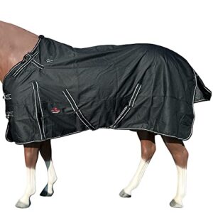 hilason 1200d turnout light winter waterproof rain sheet horse sheet black | horse sheet | horse turnout sheet | horse sheets for winter | waterproof turnout sheets for horses