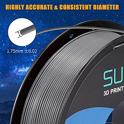 PLA+ 3D Printer Filament 1.75mm, SUNLU PLA Filament PRO, Dimensional Accuracy +/- 0.02 mm, 1 kg Spool, 1.75 PLA Plus, Grey+Blue