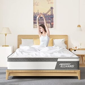 Teoanns Full Size Mattress, 10 Inch Memory Foam Mattress Bed in a Box, Hybrid Mattress Full Size for Pressure Relief & Supportive, CertiPUR-US, 100 Nights Trial