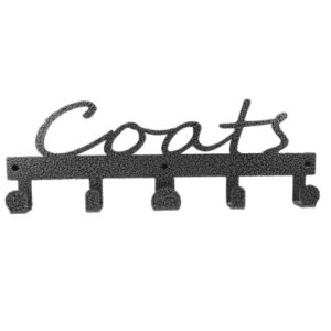 jorohiker coat rack wall mount,towel rack 5-tri-hooks heavy duty coat hanger rail wall hooks for hanging coats hats clothes purse mudroom entryway, black