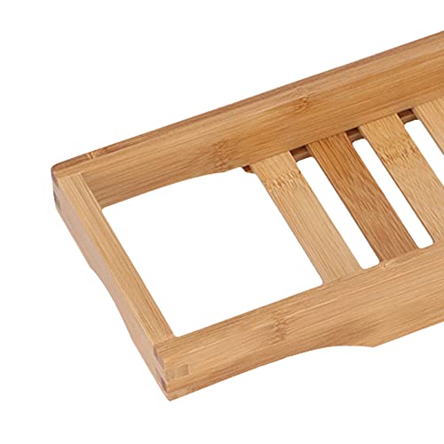 FTVOGUE Bamboo Bathtub Tray This Bath is Perfect for A Simple Bathtub Shelf with Reading Shelf Or Tablet 5.7 Inches * 27.7 Inches,Shelf