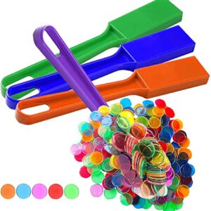 4 Pcs Magnetic Bingo Wands with 100pcs Metal Ringed Chips Learning Resources Classroom Magnet Lab Kit Science Experiment Tools Magnetism Resource