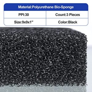 3 Pieces Aquarium Sponge Filter Bio Sponge Filter Pad Cut to Fit Foam for Aquarium Fish Tank Open Cell Foam Sheet Filter Foam Sponges