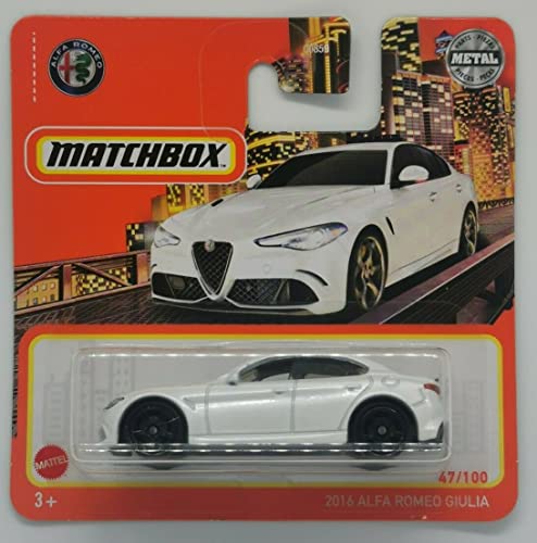 Matchbox 2021 47/100 2016 Alfa Romeo Giulia White (Short Card)