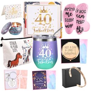 40th birthday gifts women, 9 special unique funny happy humorous gifts for women tuning 40, wife, mom, sister, friends, coworker, 40th bday gifts women