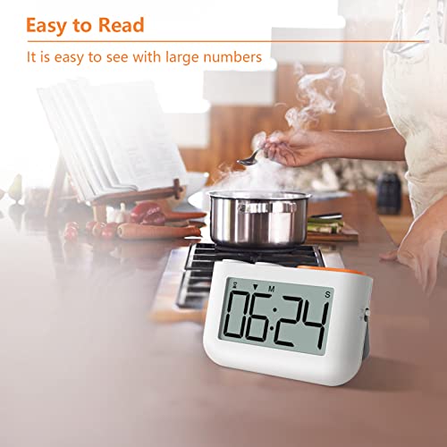 AIMILAR Small Countdown Timer Clock - Digital Kitchen Count Up and Down Timers Magnetic Big Screen for Cooking Kids Time Management