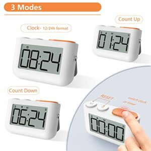 AIMILAR Small Countdown Timer Clock - Digital Kitchen Count Up and Down Timers Magnetic Big Screen for Cooking Kids Time Management