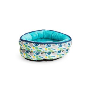 everyyay snooze fest jungle-print donut ferret bed, 11" l x 11" w x 4.5" h