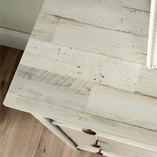 Sauder River Ranch Rustic 6-Drawer Bedroom Dresser in White Plank, White Plank Finish