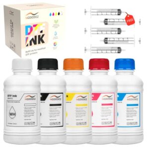 ngoodiez dtf ink refill for dtf printer conversion kit direct to film printing on t-shirt (5x250 ml)