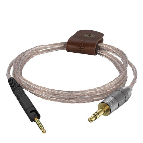 GEEKRIA Apollo Copper Silver Mixed Upgrade Audio Cable Compatible with Sennheiser HD-599 HD8DJ HD6DJ, 2.5mm Replacement Headphones Cord for Hi-Resolution Audiophile, HiFi Headset (4ft/1.2m)