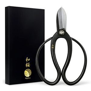 wazakura koryu flower arrangement ikebana scissors 6.5 in (165mm) made in japan, floral arrangement hasami, japanese kado tools - yasugi steel koryu scissors