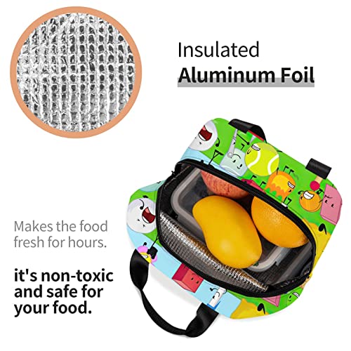 Battle For Bfdi Lunch Box Insulation Bags Suitable For Packed Lunches For Teenager