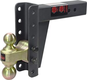 toptow 64382 adjustable trailer tow hitch with dual ball 2" & 2-5/16", 8-1/2" drop, 2-1/2" receiver shank, 22,000lbs capacity…