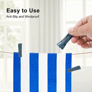 Windproof Clothes pins 40pcs, Plastic Clip, Strong Clothespins Clip, Sock Clips, Photo Clips,Non-Slip Drying-Clothing pins Beach Towel Clips Clothes pins,Food Bag Clips, clothespins Clothespin