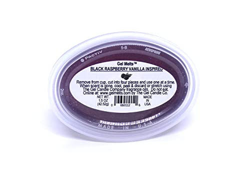 3 Pack of Sweet BLACK RASPBERRY VANILLA inspired aroma Long Lasting Gel Melts™ gel wax for Warmers and Burners PEEL, MELT, ENJOY