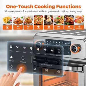 TINTALK Air Fryer Oven 16-Quart: 10-in-1 Airfryer Toaster Oven Combo - 1700W Large Airfryer Convection Oven Countertop Combo with Rotisserie | Dehydrator 1