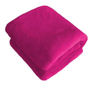 imaylex soft puppy flannel fleece blanket for pet dog cat, plush microfiber, cozy and lightweight, fuchsia, pet, 27 x 39 inch (70 x 100 cm)